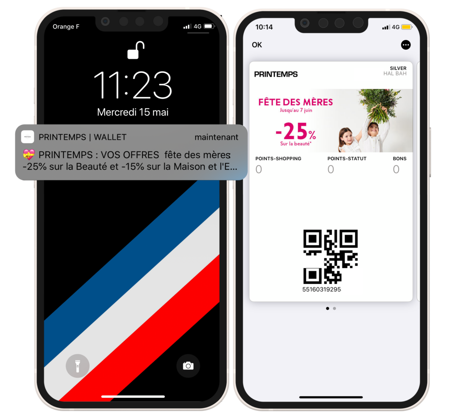 Quelques exemples de campagnes wallet à l'occasion de la fête des mères ...
